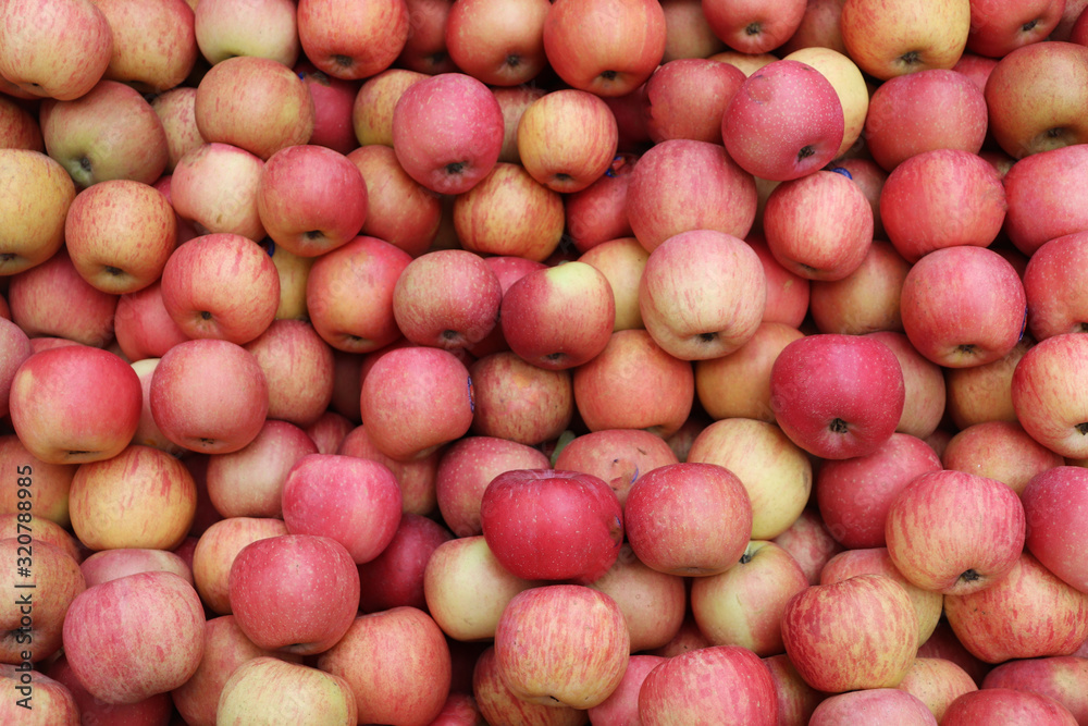 Apples backgrounds. Lots of apples in a fruit shop Stock Photo | Adobe ...