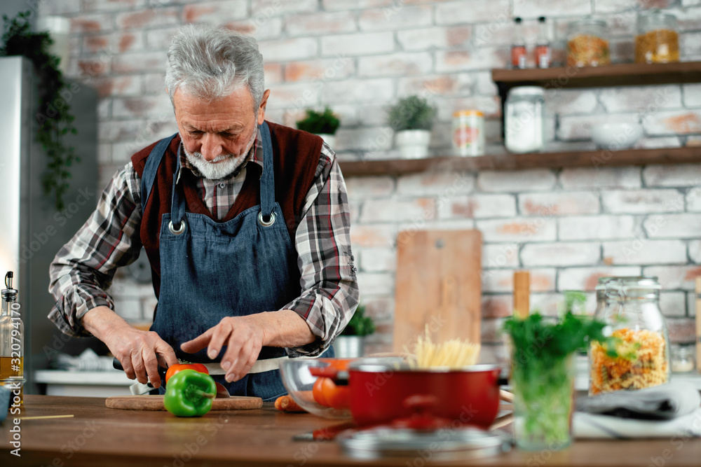 Vintage Man Cooking