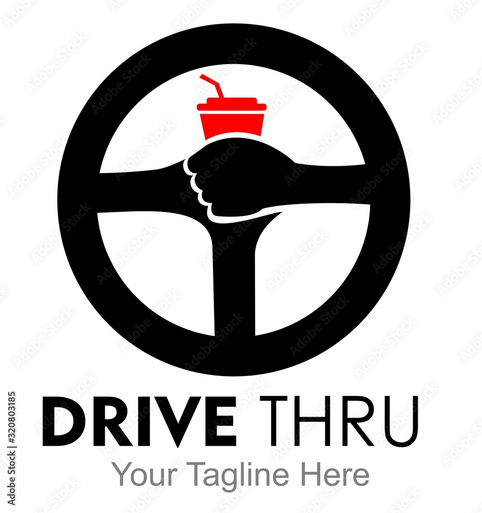drive thru logo design vector isolated on white background Stock Vector ...