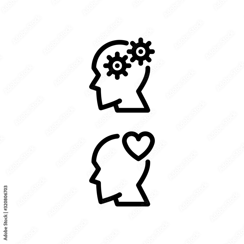 Thinking & Brainstorming Icon. Science Icon Set Vector Logo Symbol ...