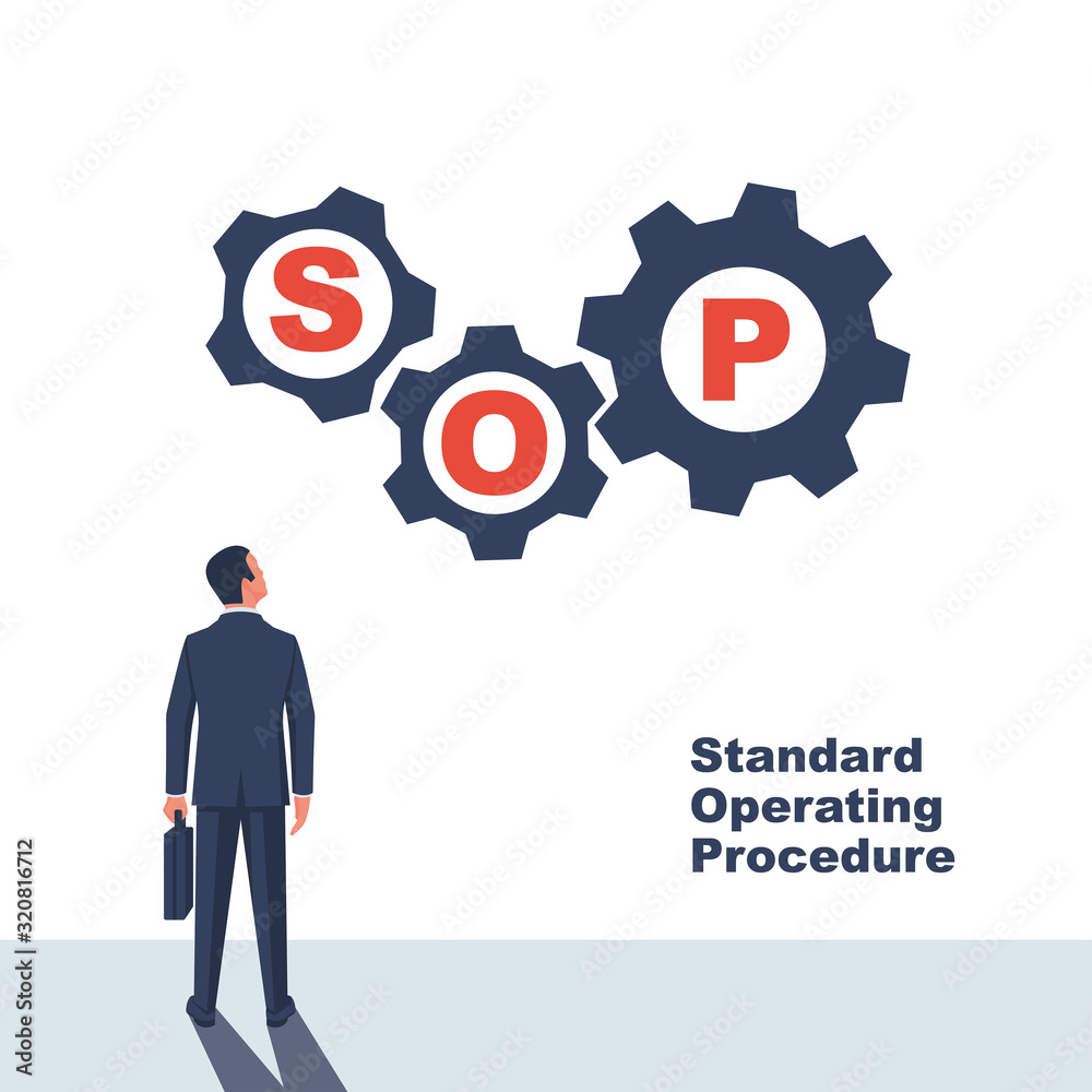 SOP concept. Standard Operating Procedure. Step-by-step work ...
