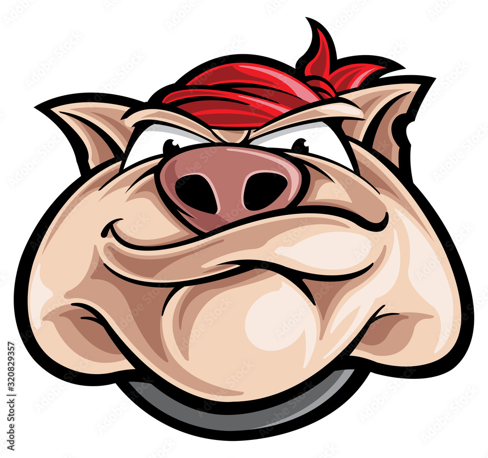 Hog cartoon character Stock Vector | Adobe Stock