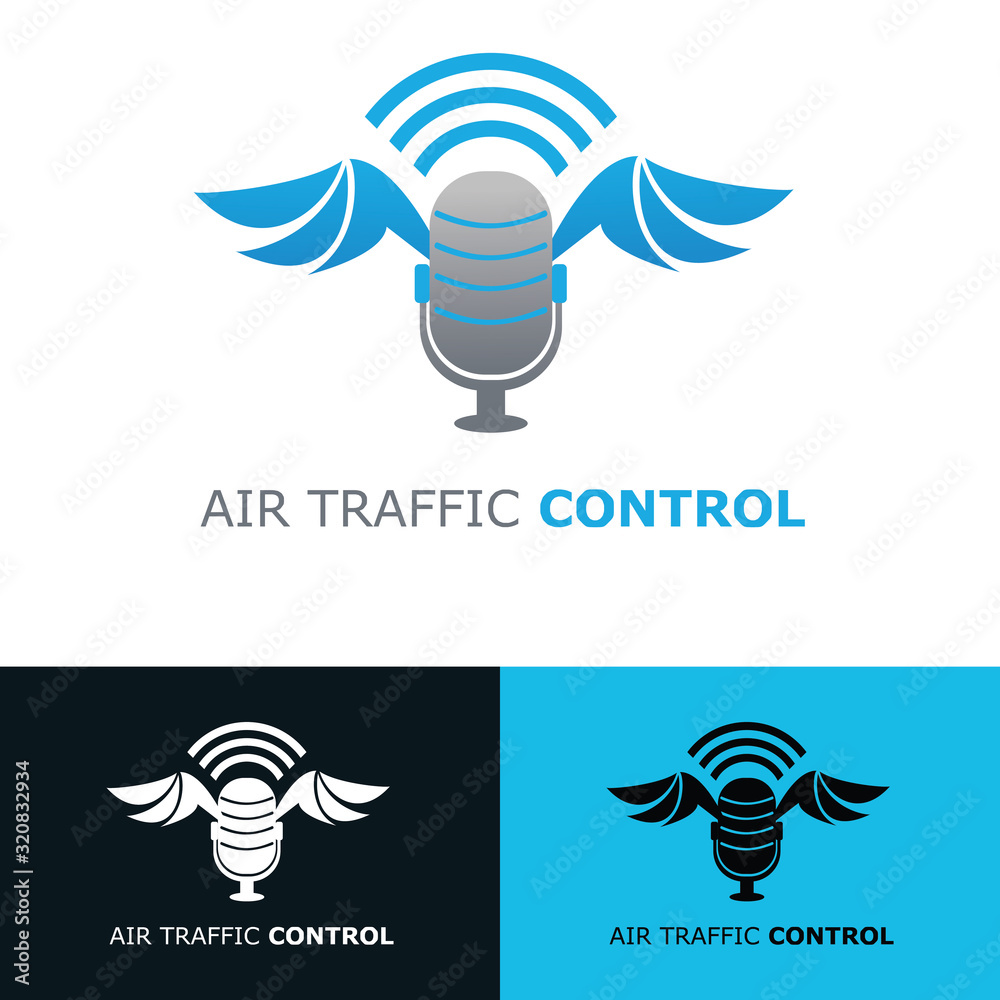 Air traffic controller logo template vector illustration. This logo ...