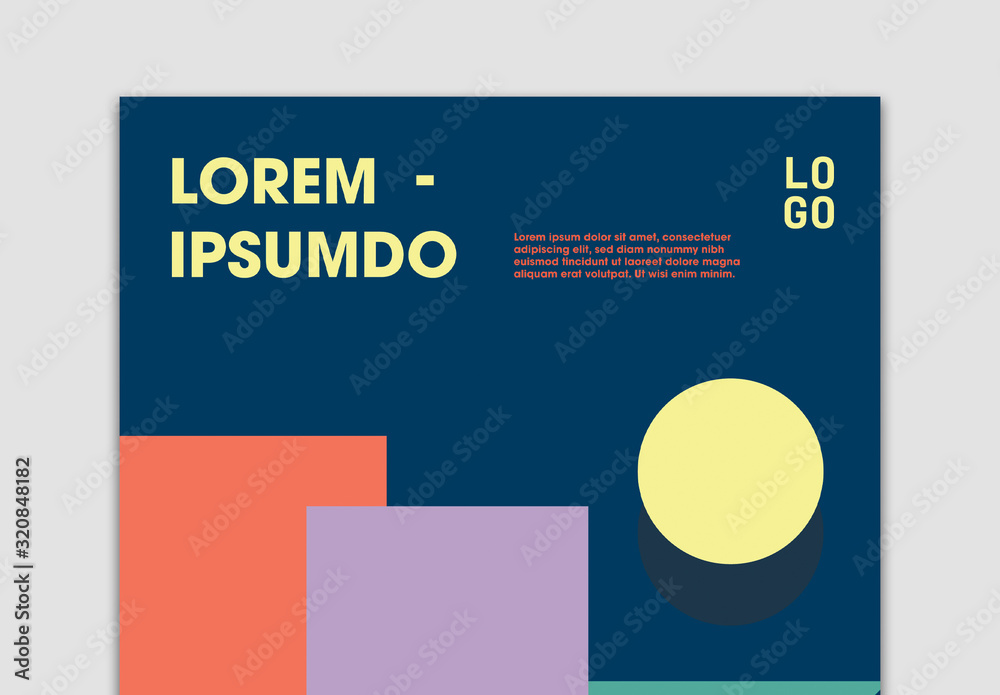 Geometric Shapes Poster Layout Stock Template | Adobe Stock