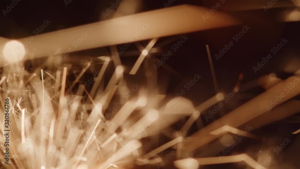 Seemless looping sparks from a bomb or dynamite fuse in super close up ...
