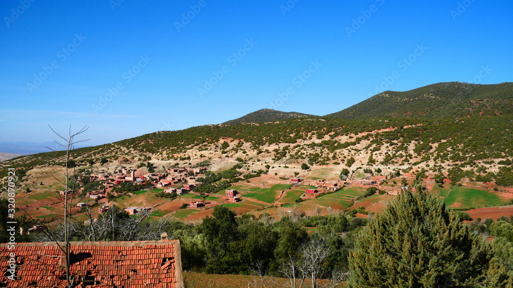 Bright landscape of Morocco, breathtaking curves of mountains, stunning ...