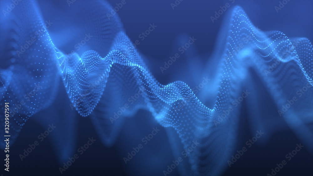 Techno Wallpaper Blue
