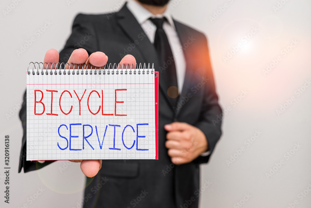 Conceptual hand writing showing Bicycle Service. Concept meaning ...