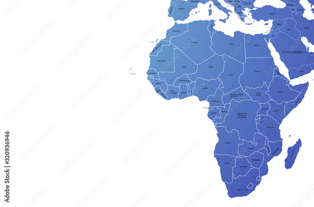 countries of africa map