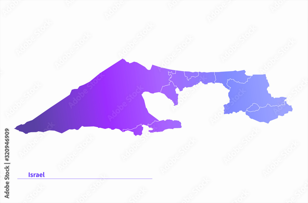 israel map. arab countries map. middle east countries map. Stock Vector ...