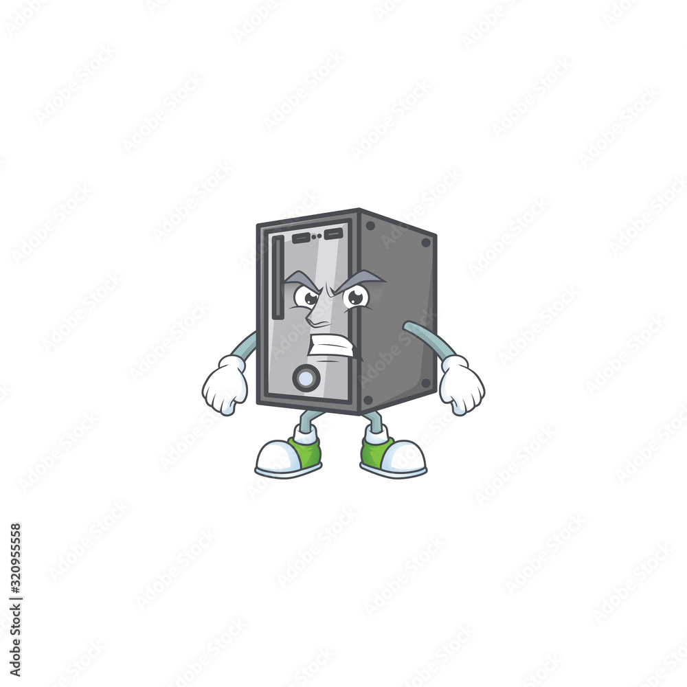 cartoon character of CPU with angry face Stock Vector | Adobe Stock
