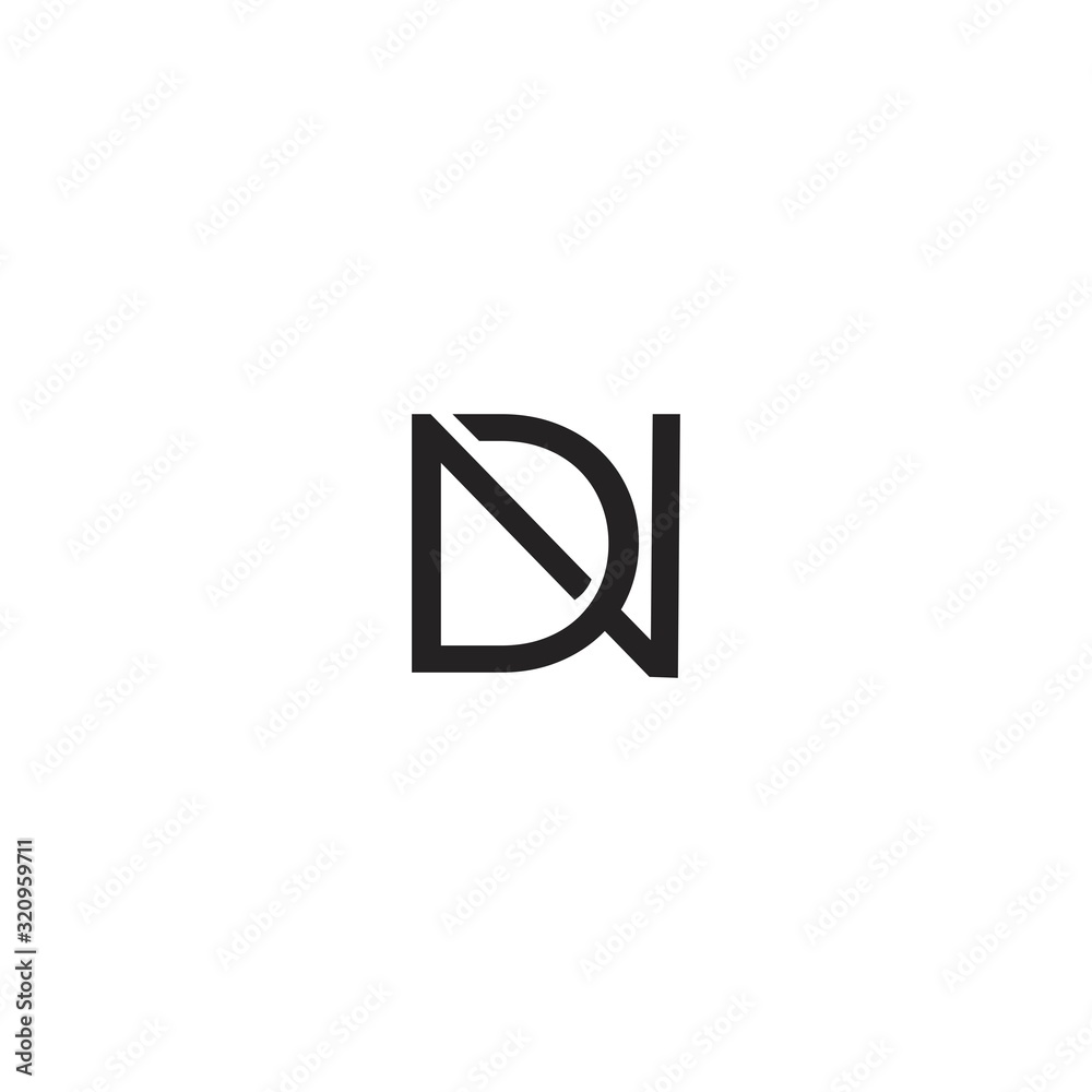 DN D N logo initial letter design template Stock Vector | Adobe Stock