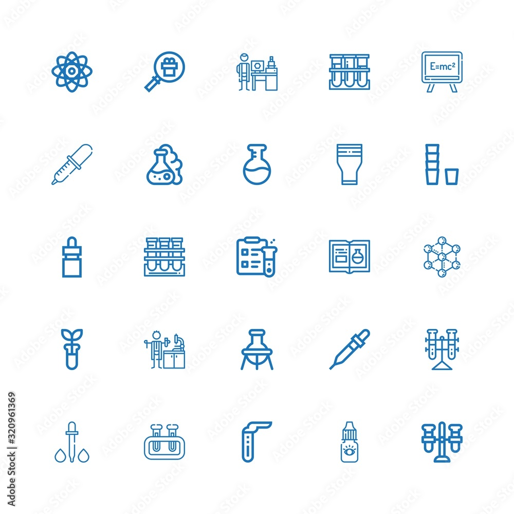 Editable 25 experiment icons for web and mobile Stock Vector | Adobe Stock