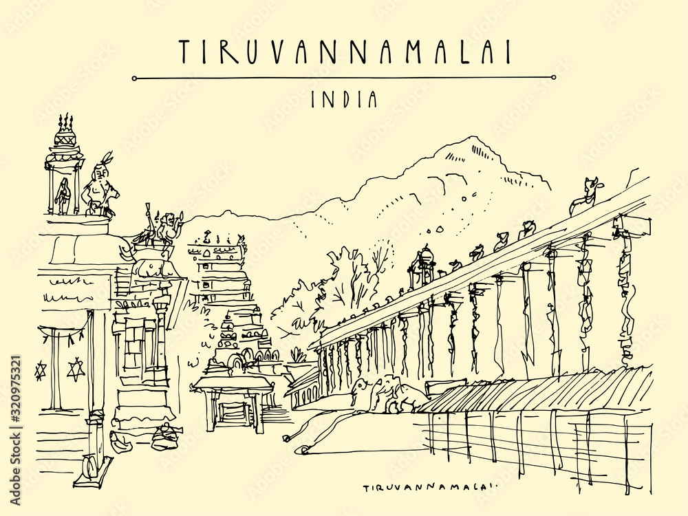 Tiruvannamalai (Tiru), Tamil Nadu, India. Arulmigu Arunachaleswarar ...
