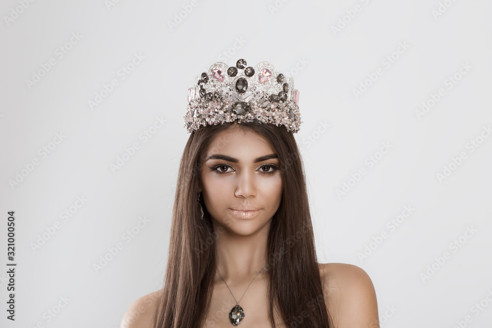 Dark beauty. Closeup portrait happy african american indian mixed race ...