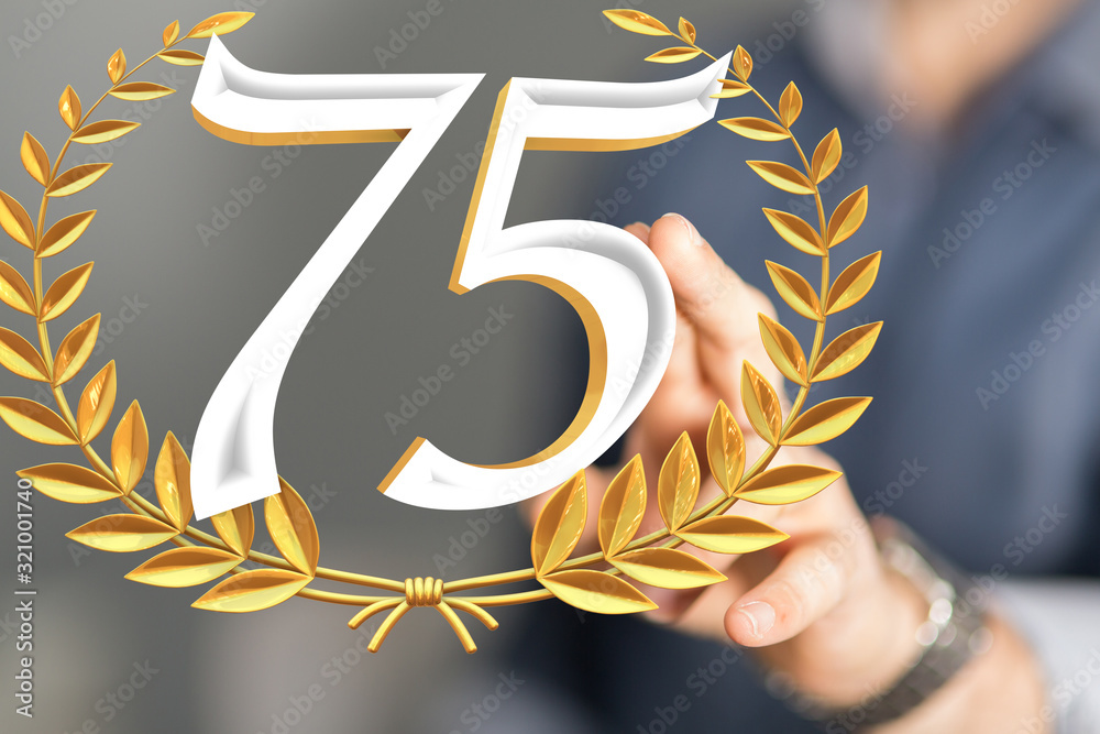 75 Anniversary 3d numbers. template for Celebrating 75 anniversary ...