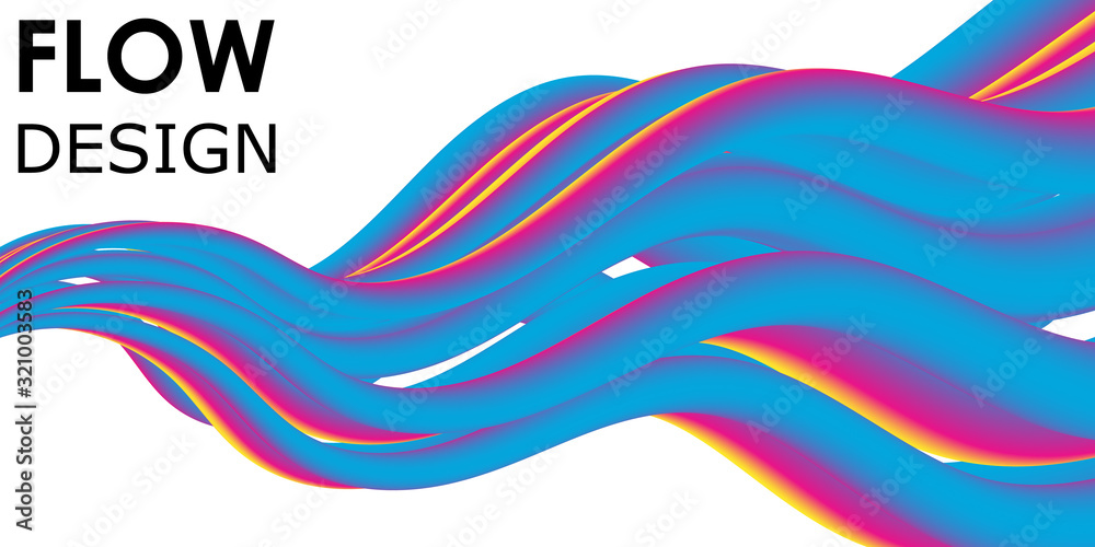 Rainbow Background. Wave Pattern. Fluid Flow. Stock Vector | Adobe Stock