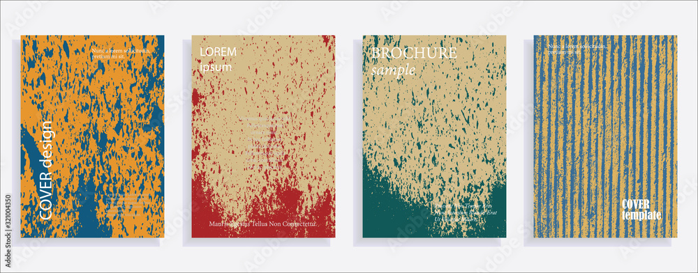 Minimalistic cover design templates. Set of layouts for covers of books ...