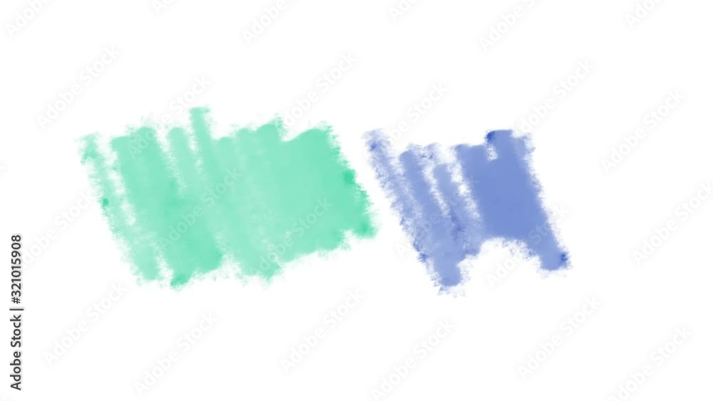 Animation - brush stroke on a white background. Handmade - drawing ...