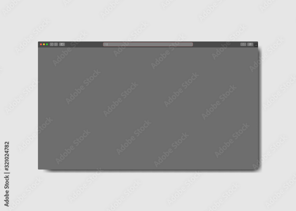 Browser template set in light theme for website, laptop and computer ...