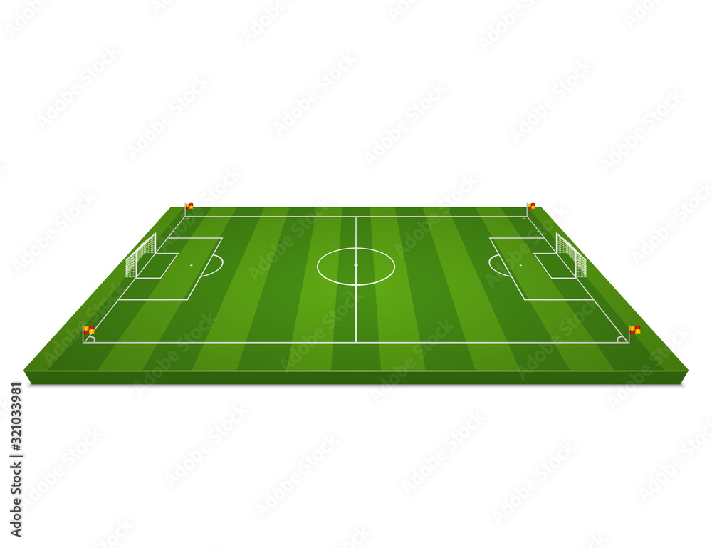 Soccer field design. Isolated on white background. Vector illustration ...