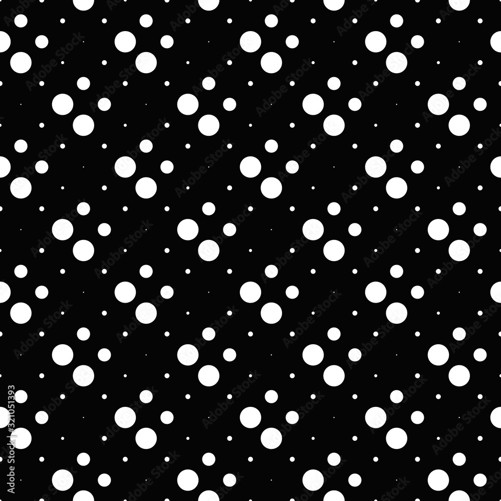 Geometrical Dot Pattern Background Abstract Black And White Vector Graphic From Circles Stock