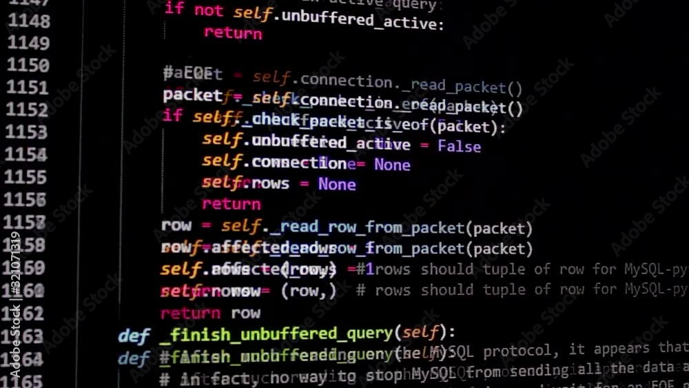 Developer Software Source Code Screen Programming Code Writing Script 9860