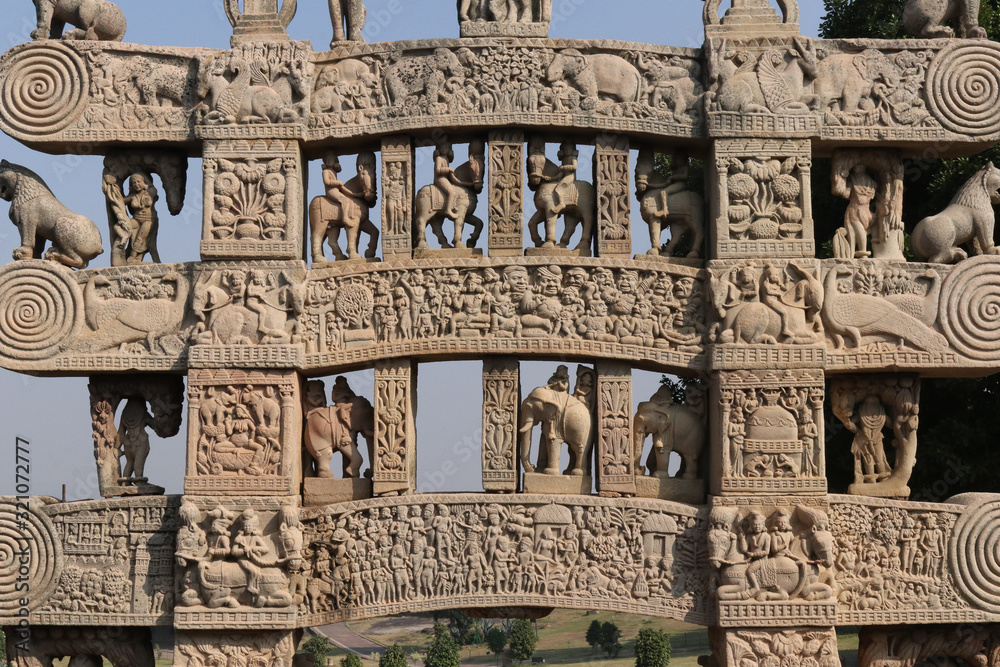 Great Stupa, UNESCO world heritage site - Ancient Buddhist Monument ...