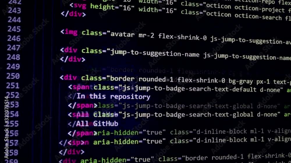 developer software source code screen. programming code. writing script ... developer software source code screen. programming code. writing script ...