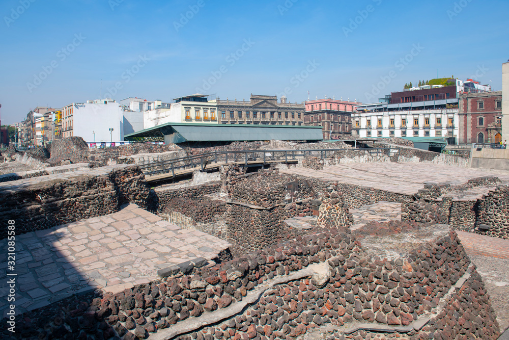 Foto de Aztec ruin Templo Mayor Great Temple at Historic center of ...