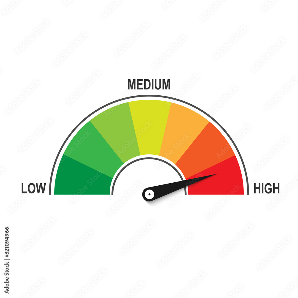 High risk meter Stock Vector | Adobe Stock