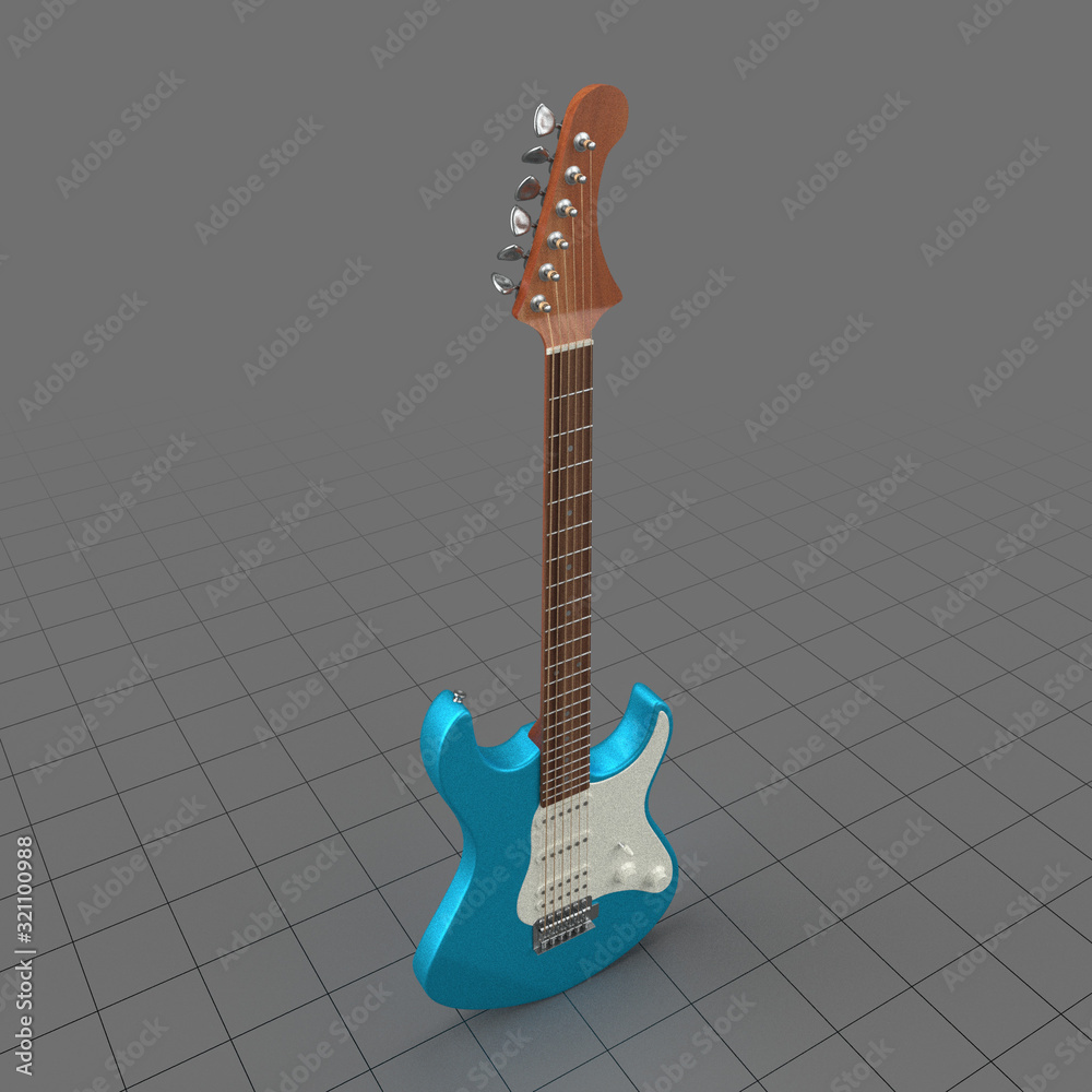 Electric guitar Stock 3D asset | Adobe Stock
