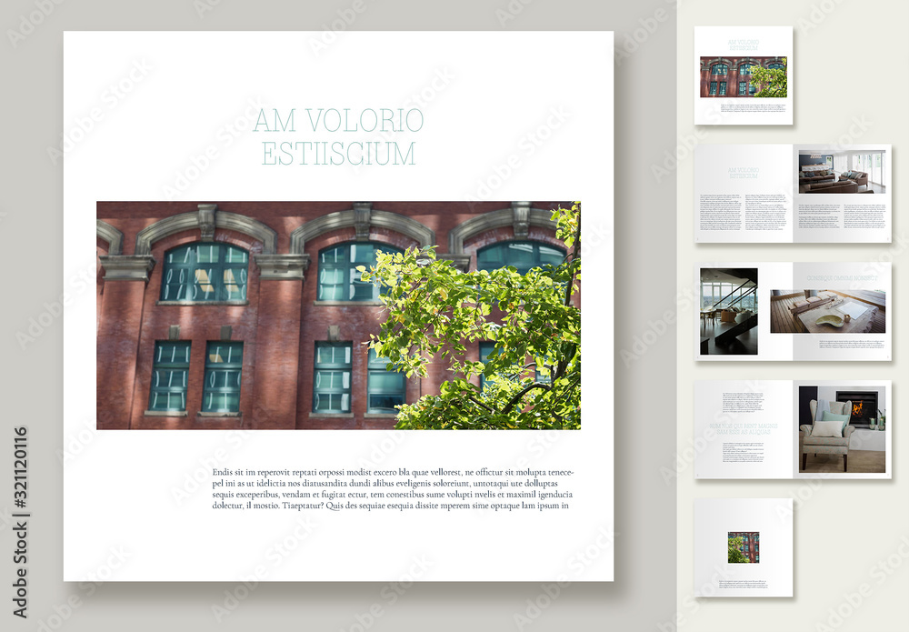 Real Estate Book Layout Stock Template | Adobe Stock