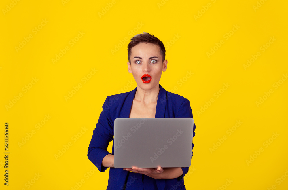 Girl Computer Shocked Reaction