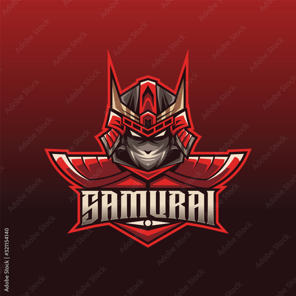 Samurai Logo design for. Samurai vector illustration. Esport logo ...