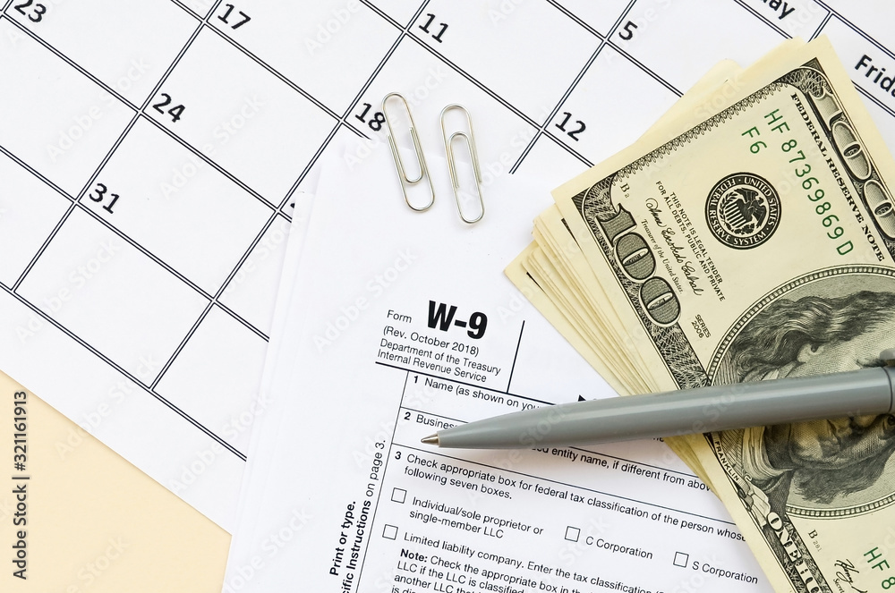 Poster IRS Form W-9 Request for taxpayer identification number and ...