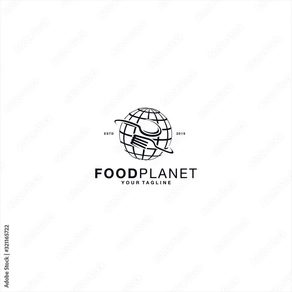 Food World logo design template concept Stock Vector | Adobe Stock