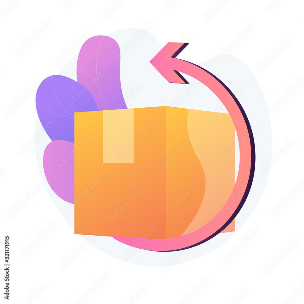 Refund policy, cashback idea. Package return conditions, delivery ...