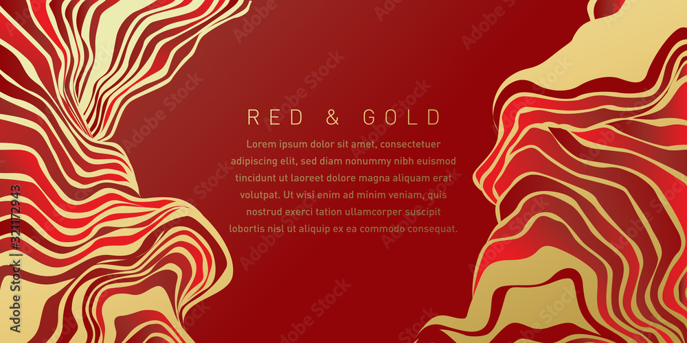Red and Gold Background Design Stock Vector | Adobe Stock