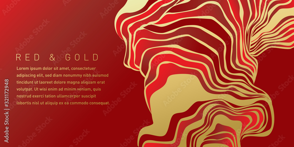 Red and Gold Background Design Stock Vector | Adobe Stock