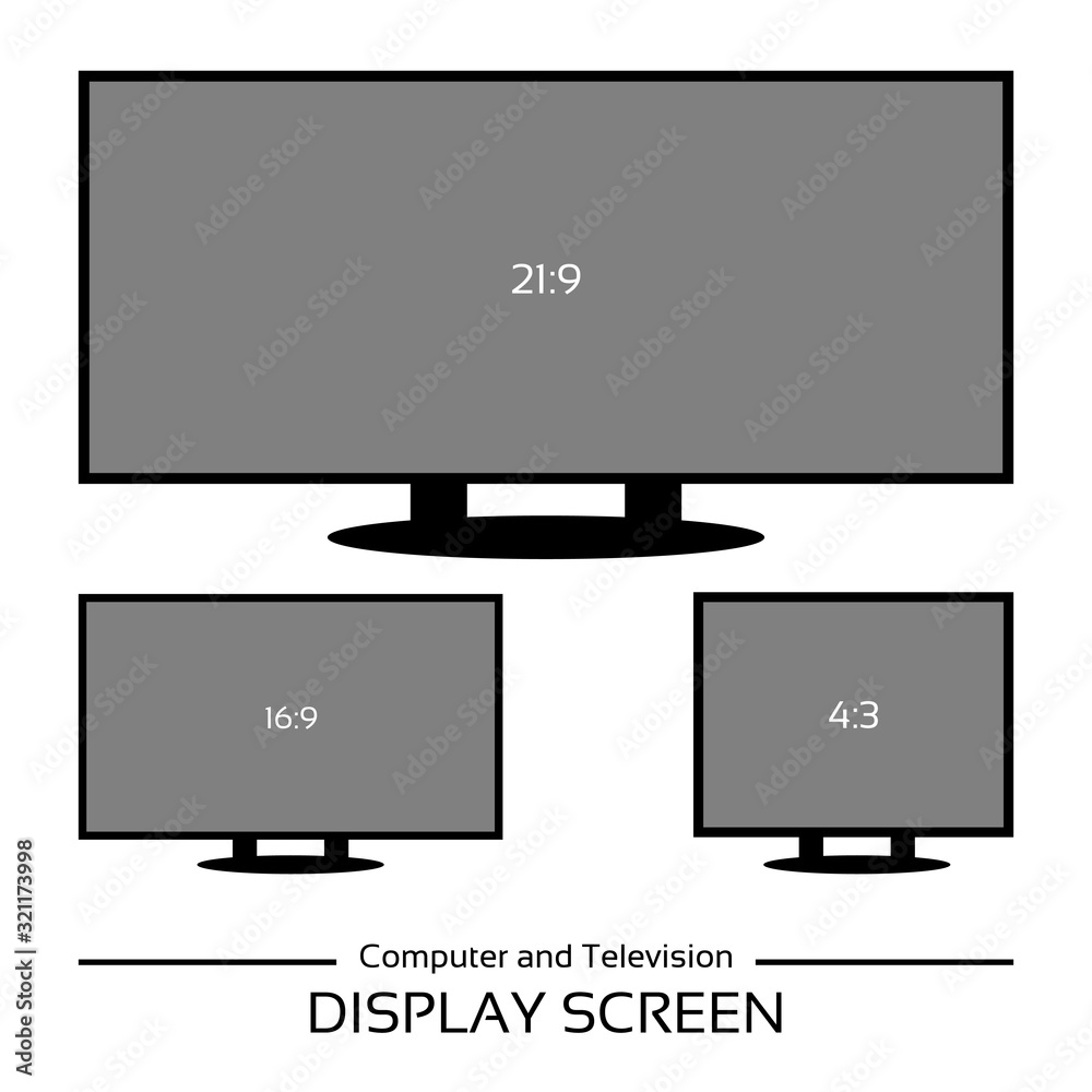 Computer and Television display screen template. It's most favorite ...