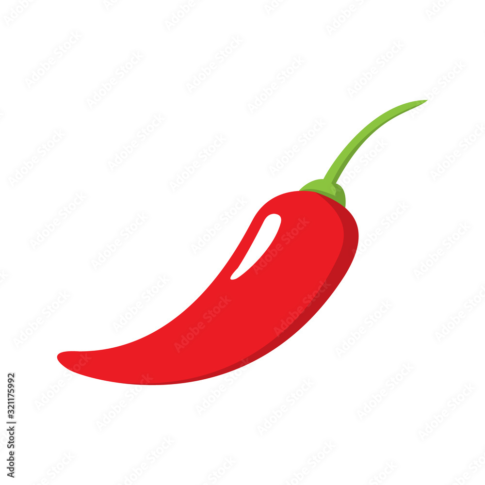 Cartoon Chili Pepper Vector Illustration Stock Vector | Adobe Stock