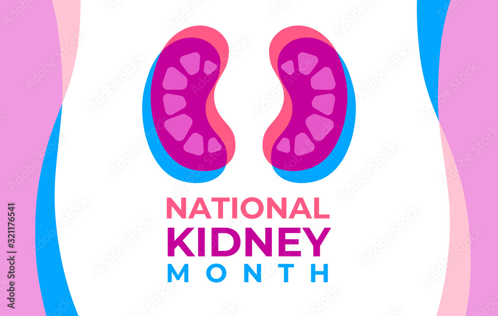 Vetor de The National Kidney Month vector illustration. Banner, poster ...