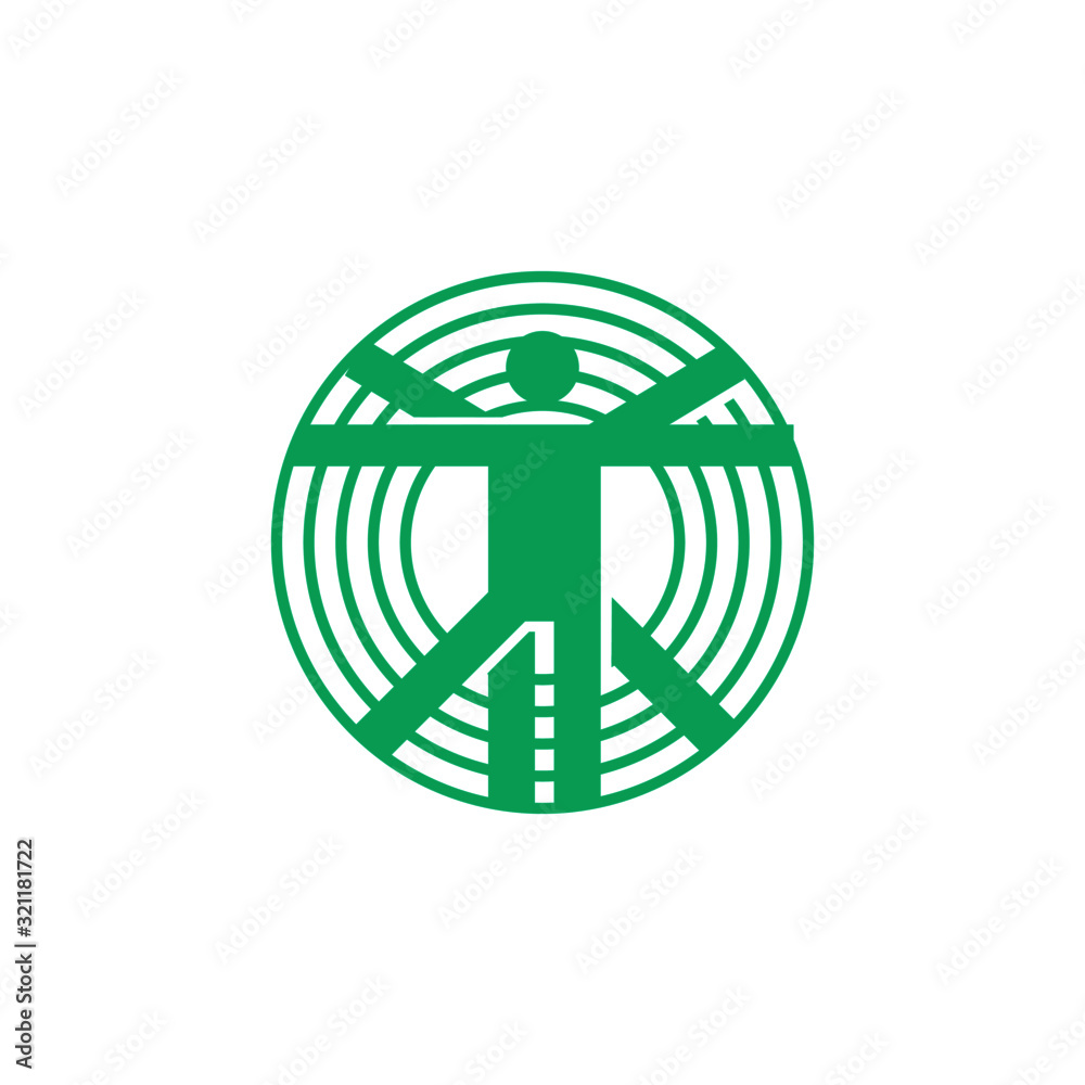 human ergonomic logo circles boundary design Stock Vector | Adobe Stock