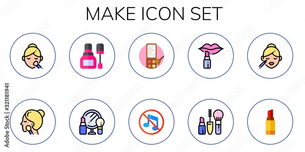 make icon set Stock Vector | Adobe Stock