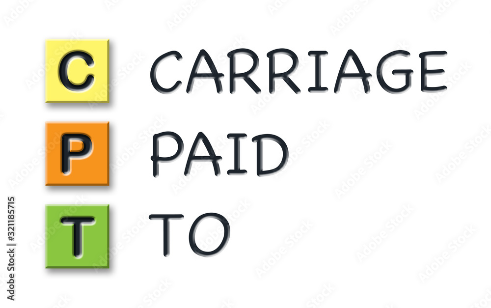 CPT initials in colored 3d cubes with meaning Stock Illustration ...
