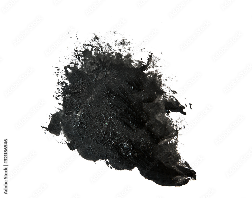 Abstract black spot watercolor on white paper background for design and ...