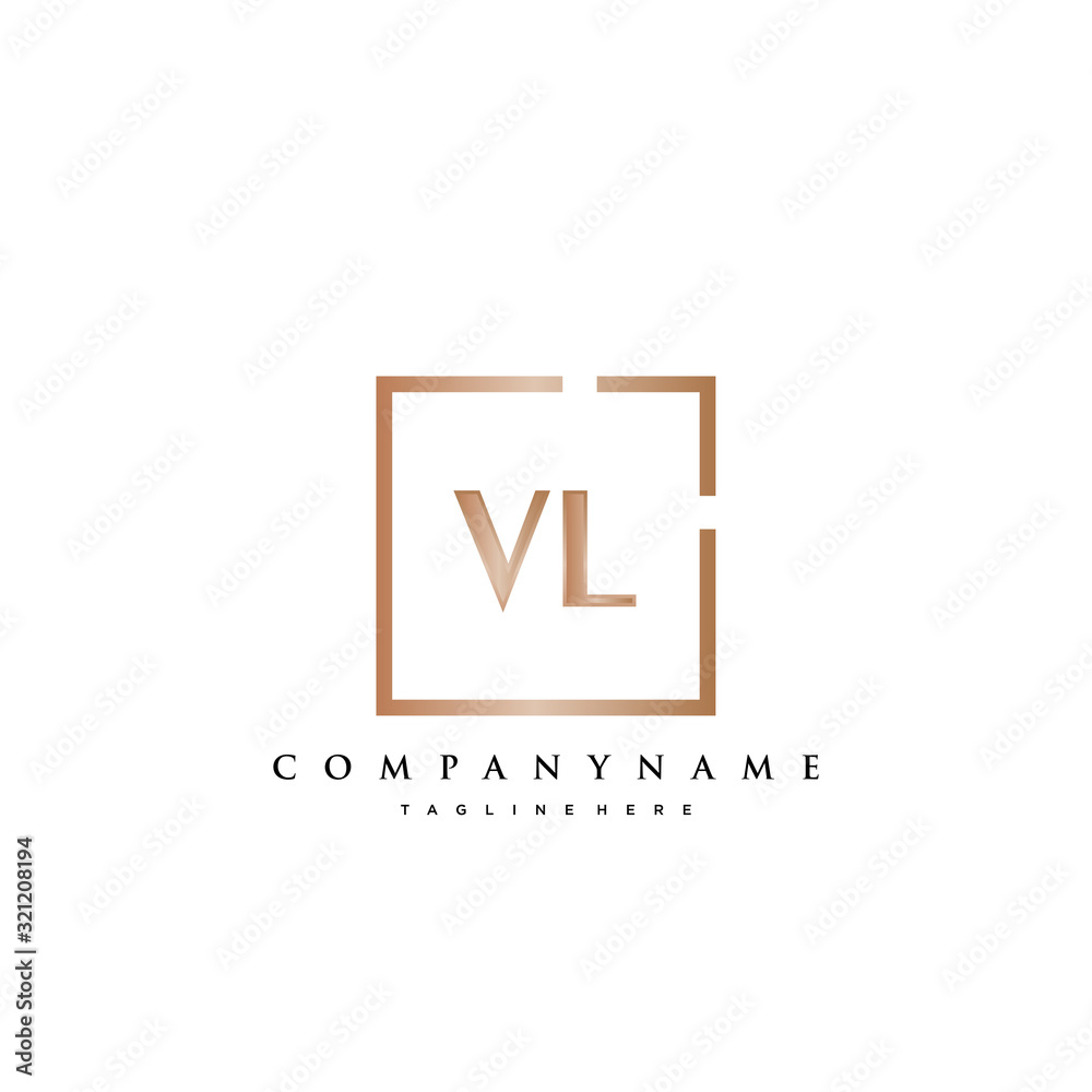 VL Initial Luxury logo vector. Stock Vector | Adobe Stock