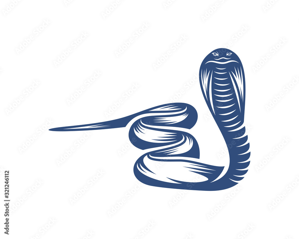 King Cobra snake logo design vector, Animal graphic, Snake design ...