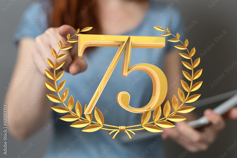 75 Anniversary 3d numbers. template for Celebrating 75 anniversary ...